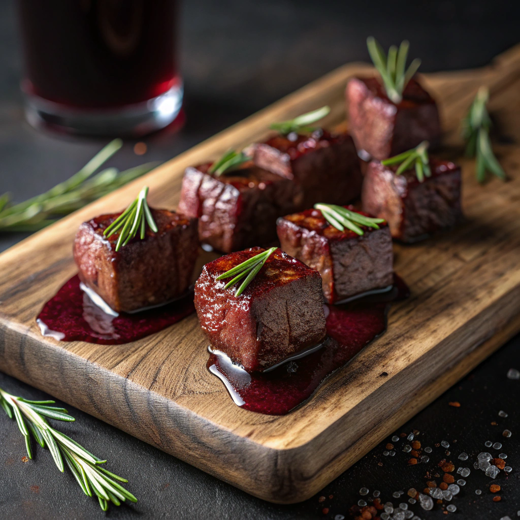 Vampire’s Steak Bites with Red Wine Reduction - Boast Recipes