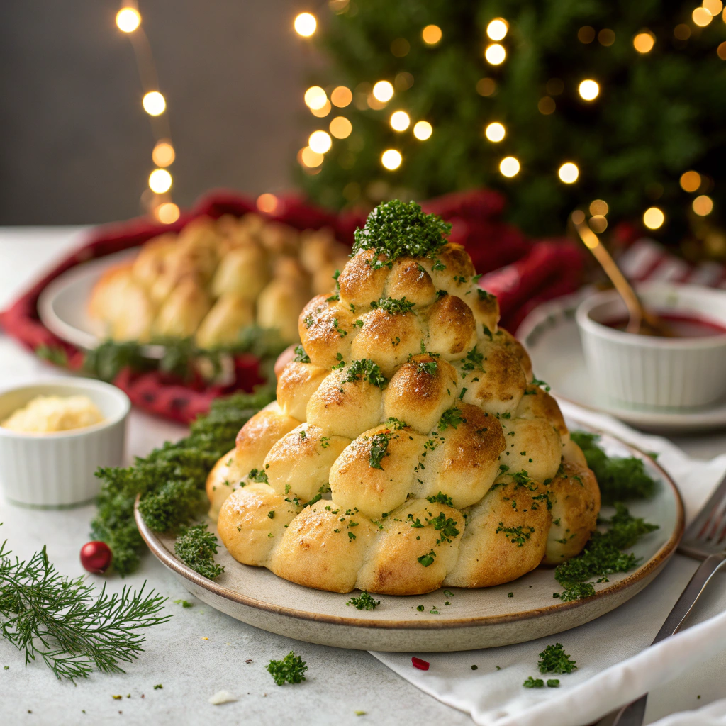 The Festive Centerpiece: Pull-Apart Garlic Butter Christmas Tree ...