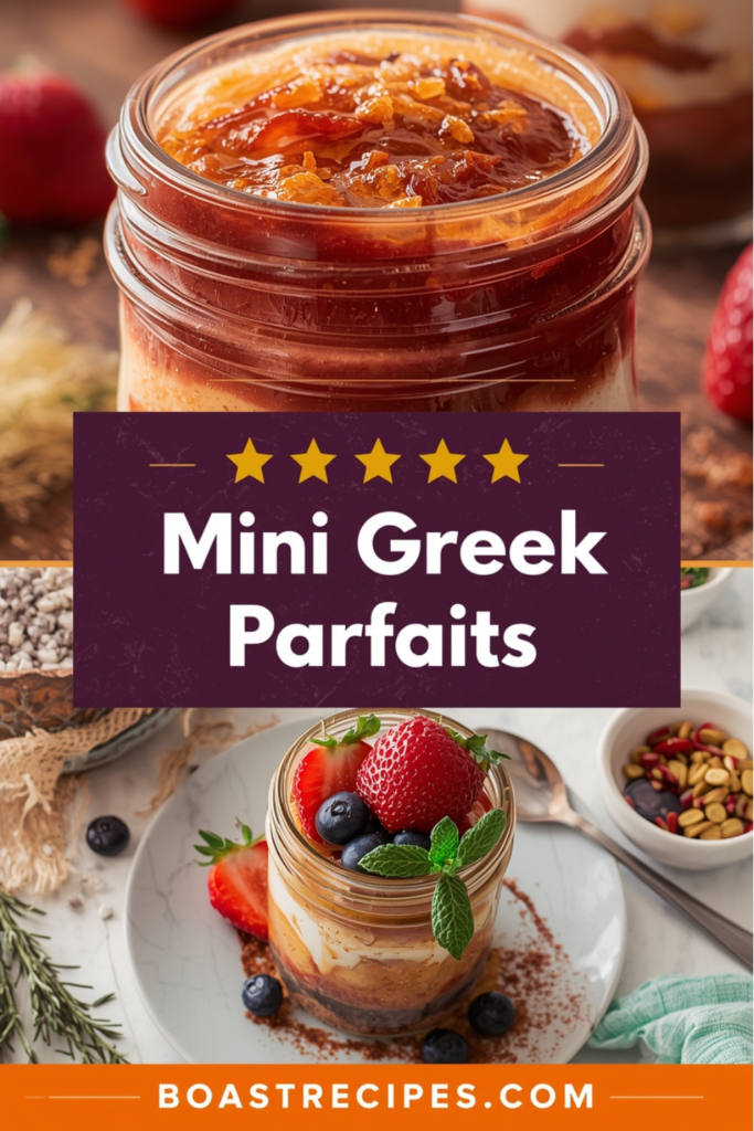 Mini Greek Yogurt Parfaits in Mason Jars - Boast Recipes