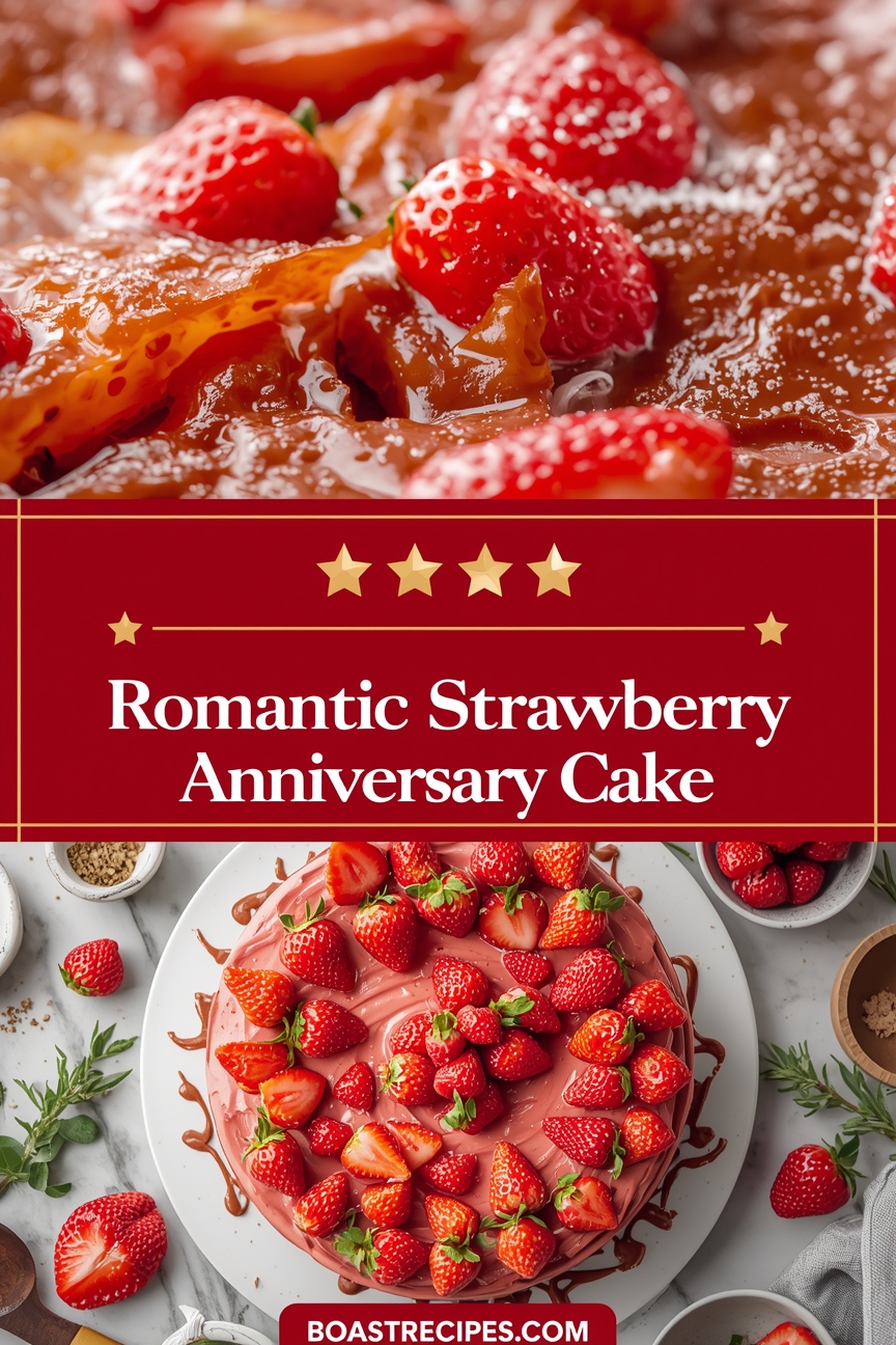 Romantic Strawberry Anniversary Cake - Boast Recipes